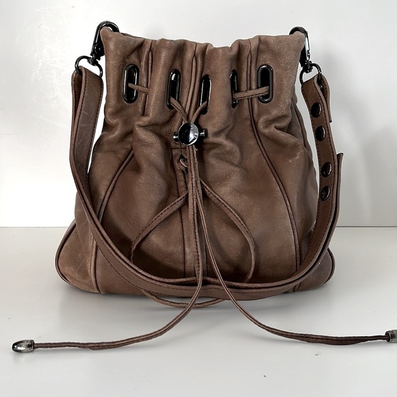 Mimco | Bags | Mimco Genuine Leather Cocoon Bag In Natural Brown Colour ...